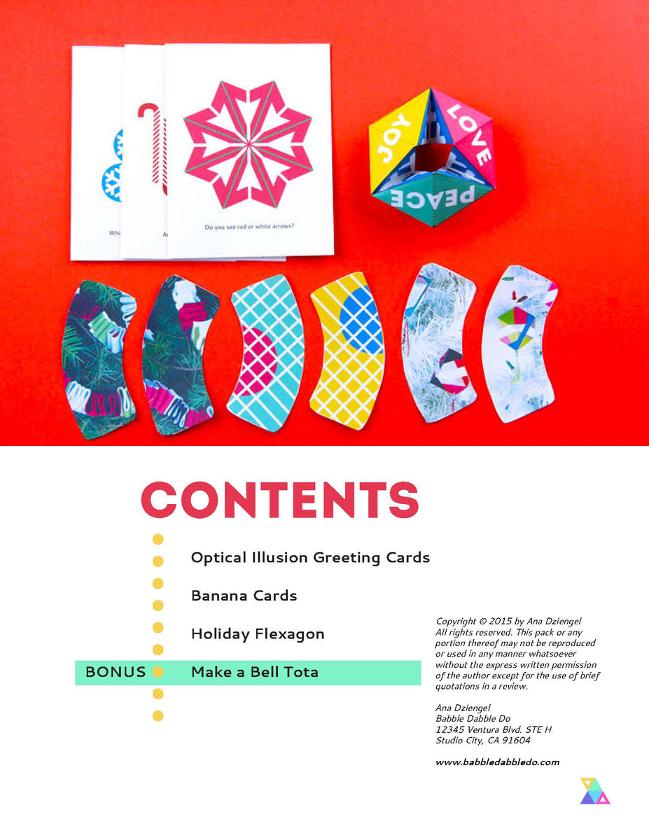 Printable Holiday Card Pack – Babble Dabble Do